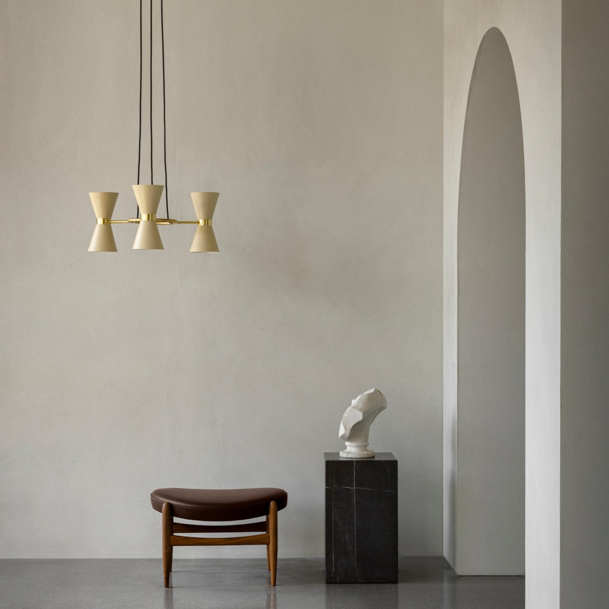 Taklampe Collector Chandelier 3 creme – OsloDeco